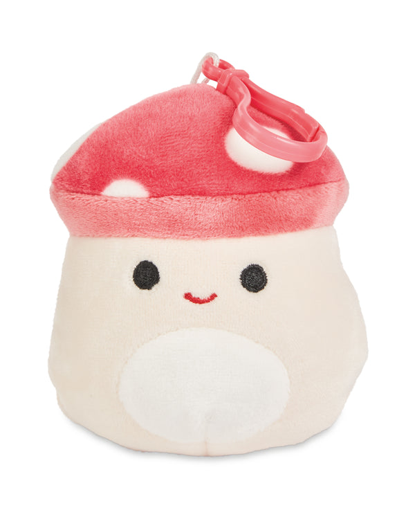 Squishmallow Kellytoy 3.5" Plush Clip On Keychain Malcolm The Mushroom